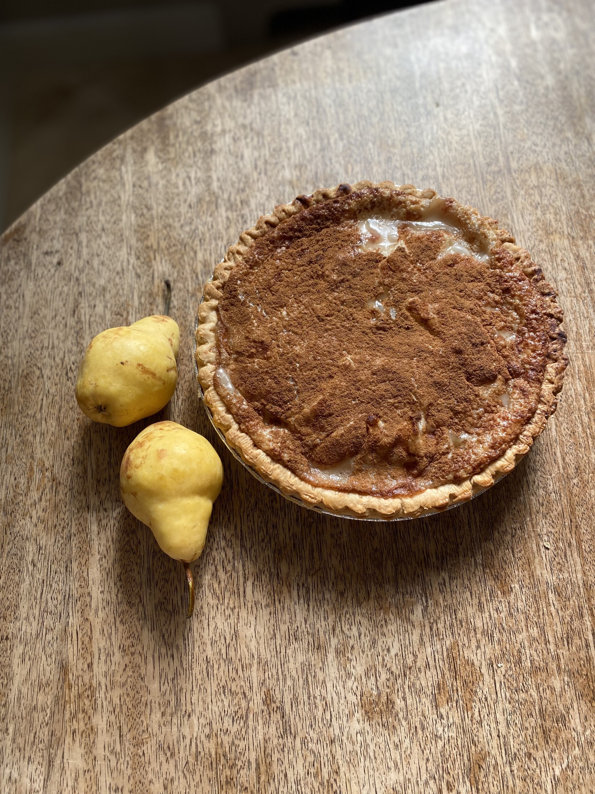 Burnt Custard Pear Pie